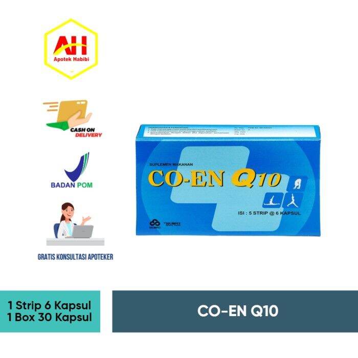 CO-EN Q10 CO EN Q 10 CO ENZYME KO ENZIME ERLIMPEX BOX 30 KAPSUL ...