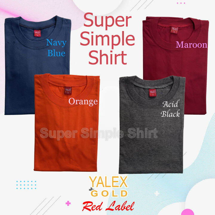 YALEX GOLD SERIES (Red Label) Round-neck T-Shirts (XS to 5XL)-Adult ...