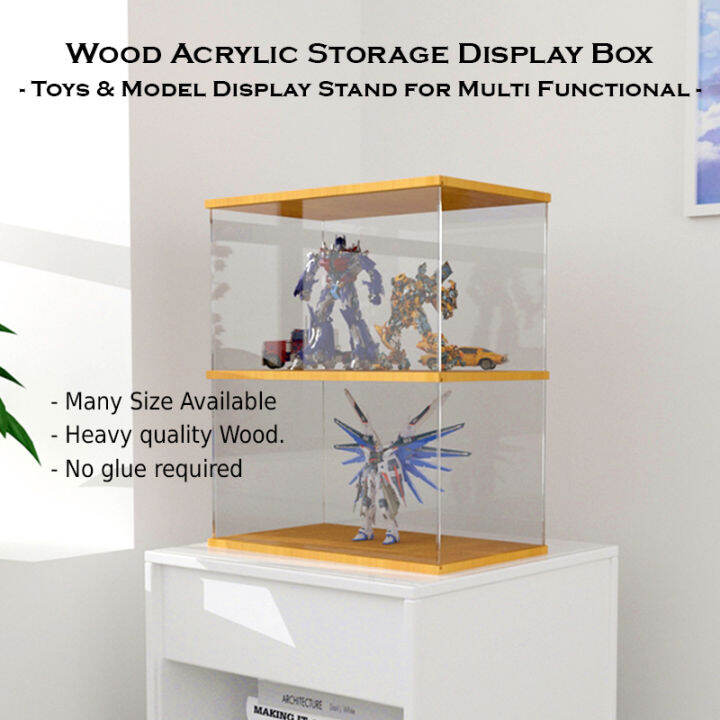 Wood Acrylic Storage Display Box / Display Stand - Toys & Model kit for ...