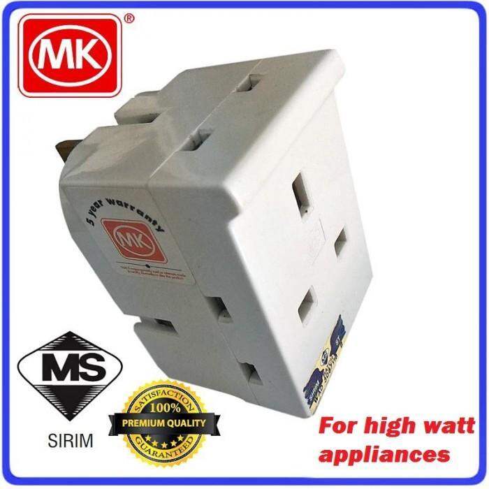 MK 13A Heavy Duty 3Way Adaptor & MK 654/646 13A Plug Top | Lazada