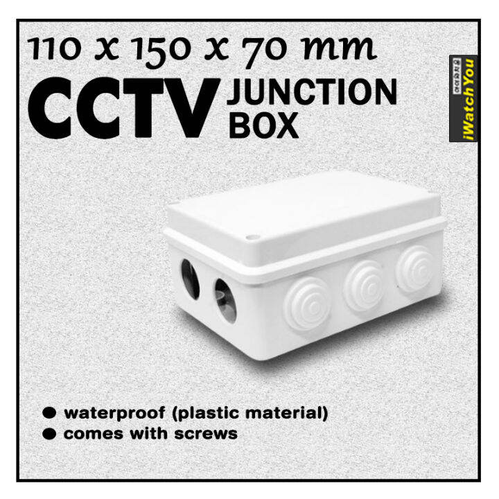 CCTV Junction Box White / 110 x 150 x 70mm / with screws / waterproof ...