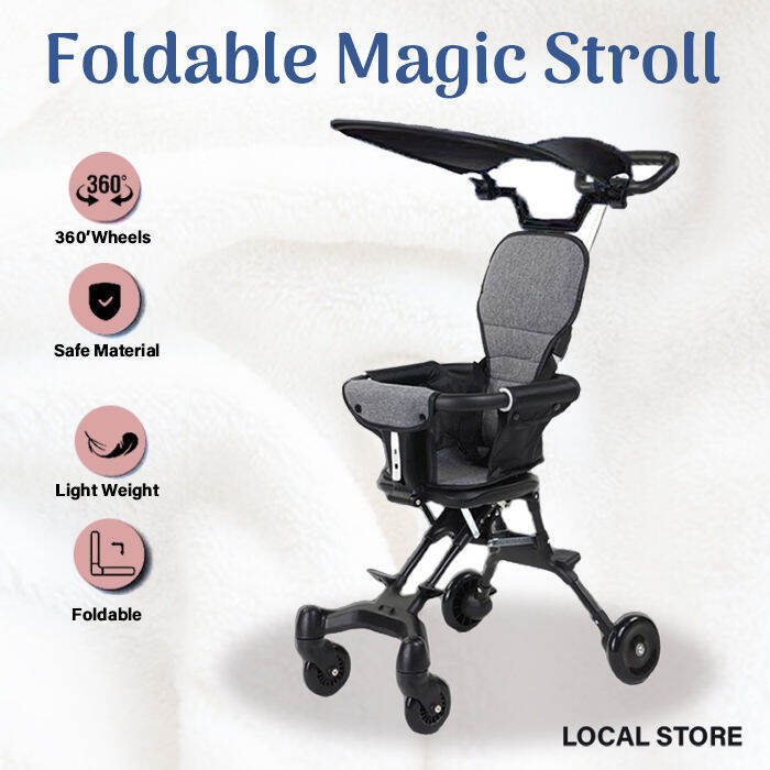 Foldable 2 Way Baby Stroller Magic stroller 4 wheels Ultra lightweight ...