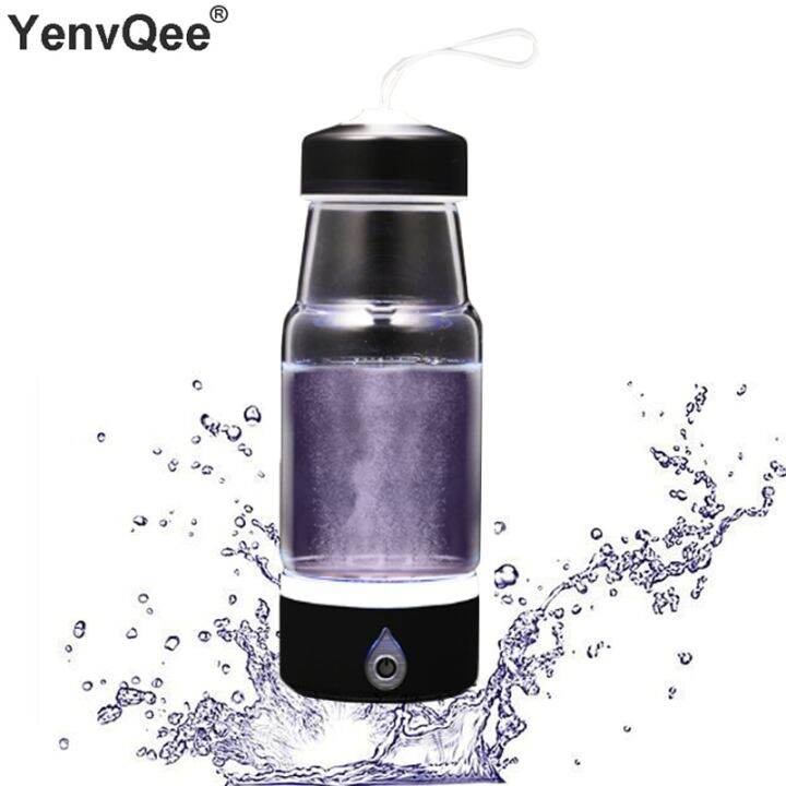 420ML Portable Rich Hydrogen Generator Cup Water Filter Ionizer Pure H2 Hydrogen Alkaline Bottle ...
