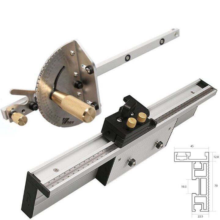 Miter Gauge Strengthen Aluminium Profile Fence W/ Track Stop Table Saw ...