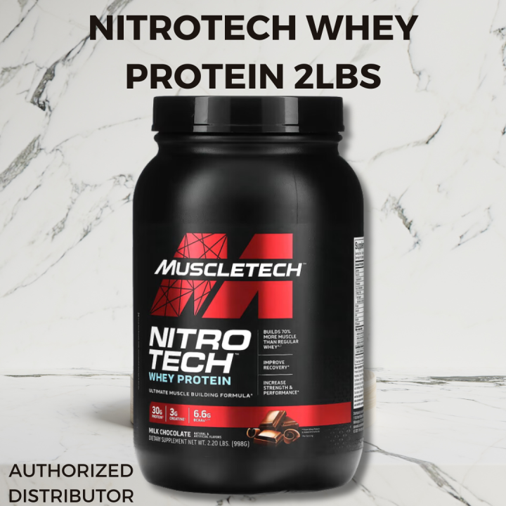 Whey Protein Powder MuscleTech Nitro-Tech Creatine for Muscle Gain ...