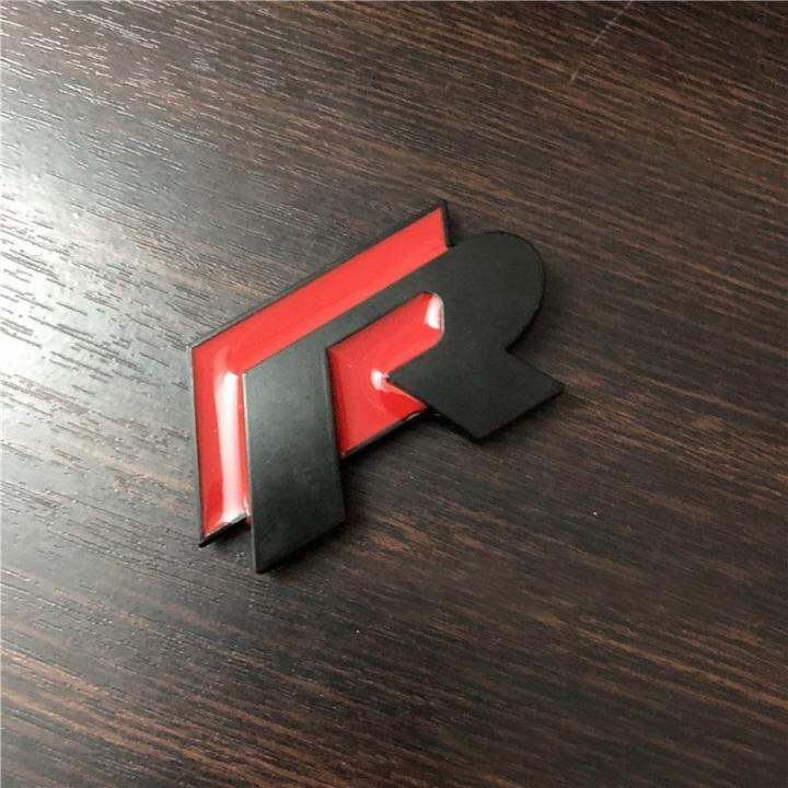 1PCS car letter decoration sticker R logo body metal sticker 3D car ...