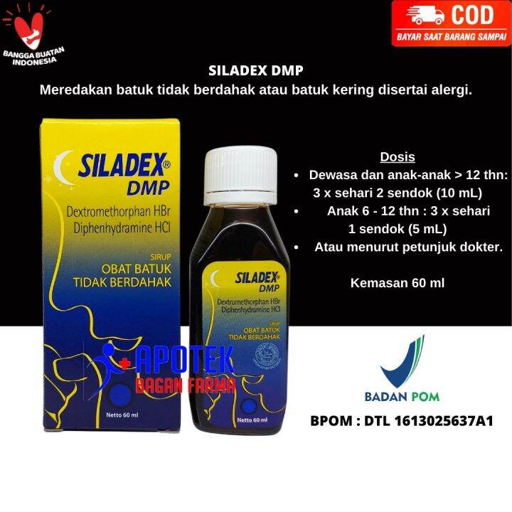 SILADEX DMP SIRUP 60 ML / OBAT BATUK TIDAK BERDAHAK 60 ML | Lazada ...