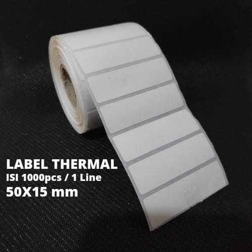 Kertas Label Thermal 50x15mm kertas sticker thermal (1000pcs) / PB ...