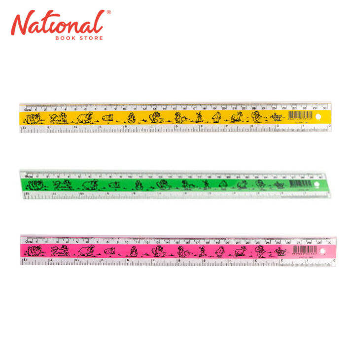 Plastic Ruler With Silk Screen 12 inches 1601, 1 piece - School ...