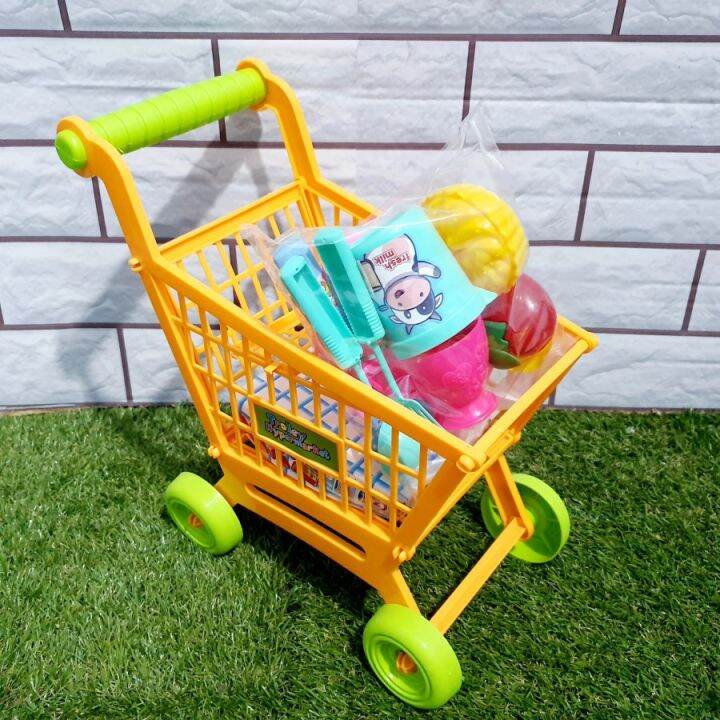 Mainan trolley keranjang dorong anak troli troly supermarket | Lazada ...