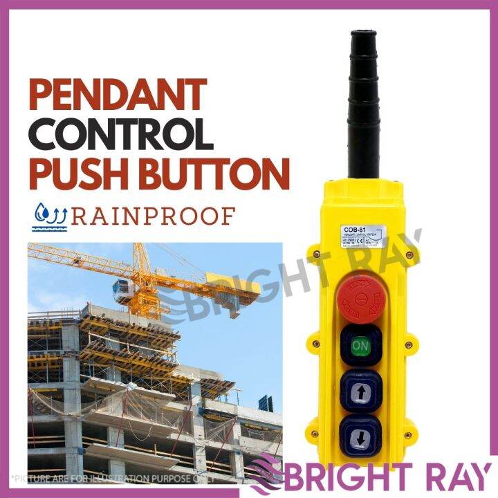 COB-81 Hoist Crane Push Button Switch Rainproof Waterproof Crane Pendant Control Switch Up ...