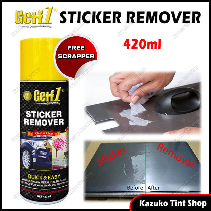 💦 FREE SCRAPPER Getf1 Sticker Remover 420ml Quick & Easy Clean Suitable ...