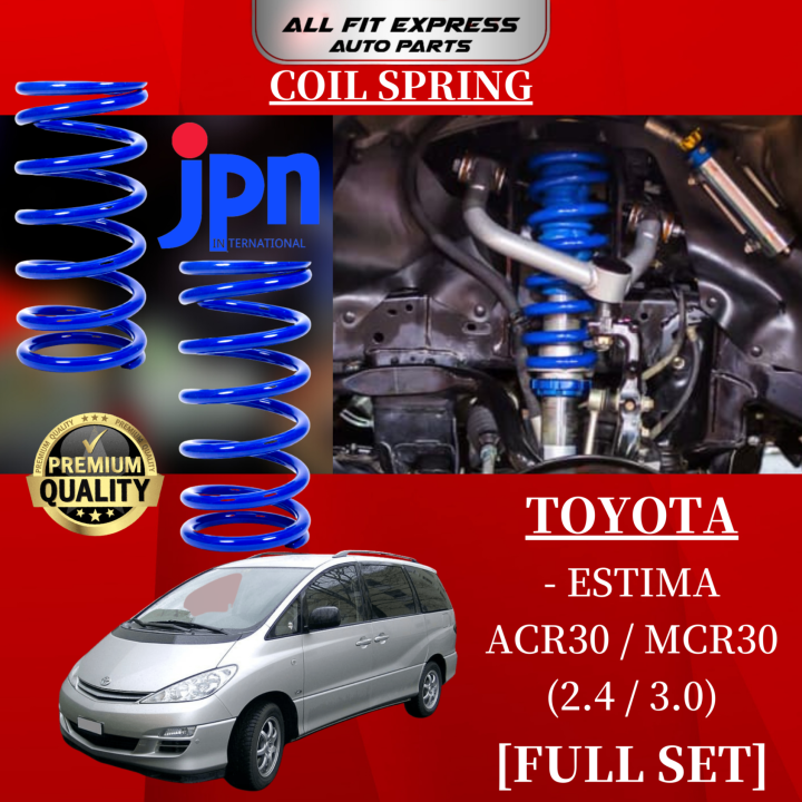 TOYOTA ESTIMA ACR30 / MCR30 2.4 / 3.0 JPN COIL SPRING FULL SET (FRONT ...