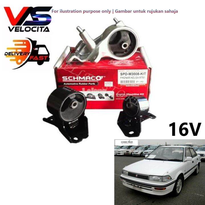SCHMACO ENGINE MOUNTING SET (MANUAL) TOYOTA COROLLA SE LIMITED AE92 ...