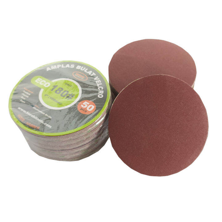 HIOSHI 20 PCS NO. 240 AMPLAS BULAT VELCRO TEMPEL MATA GERINDA DISC 4 ...