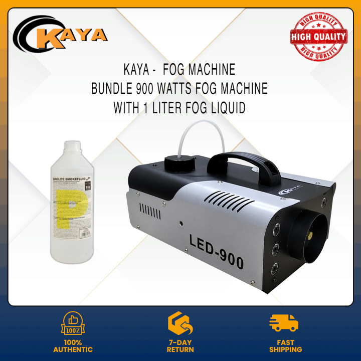 FOG MACHINE BUNDLE (KAYA) - 900 Watts LED Fog Machine Wired DJ Effect ...
