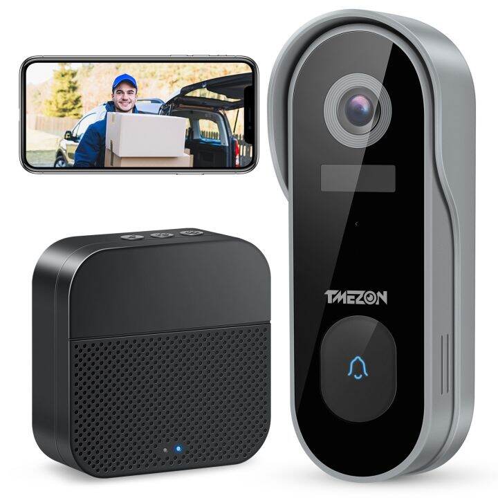 TMEZON Cloudedge APP Wifi Video Smart Doorbell 1080P Intercom Chime ...