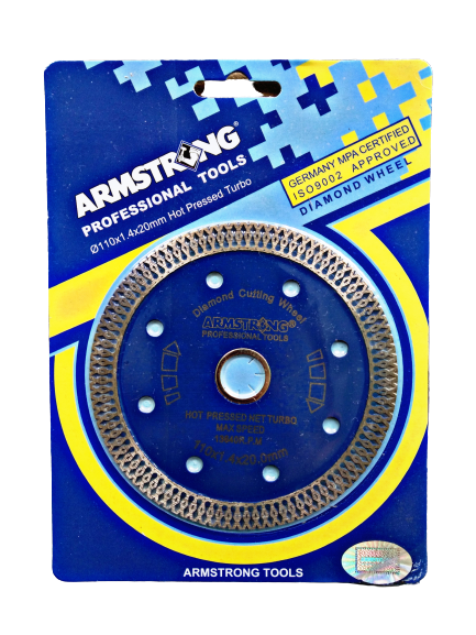 Armstrong Diamond Cutting Disc 4" Superthin -NET TURBO Heavy duty ...