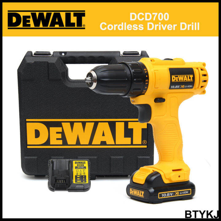 DEWALT 10.8V สว่านไขควงไร้สาย DCD700ไขควงไฟฟ้าแบตเตอรี่ลิเธียม ...