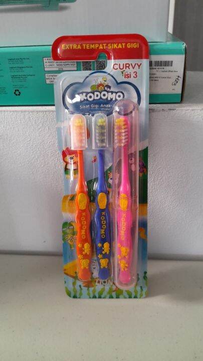 Sikat Gigi Kodomo Curvy Isi 3 | Lazada Indonesia