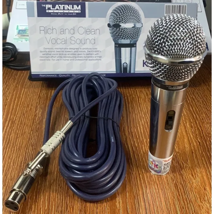 Original KS-5000 Platinum Heavy Duty Wired Microphone 10 Metter With Mic Foam | Lazada PH