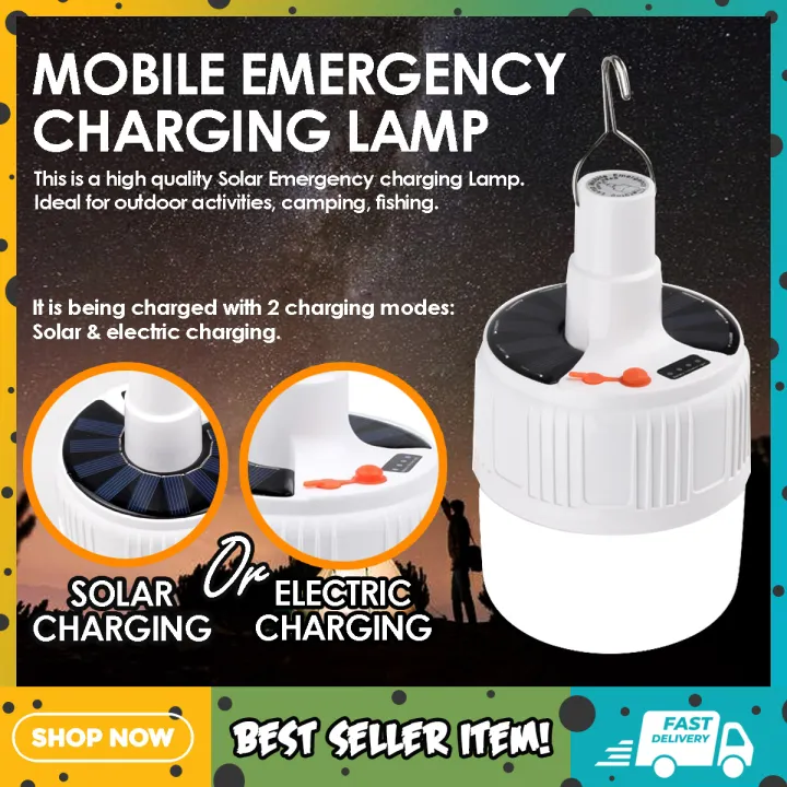 Outdoor Solar Emergency Charging Lamp Indoor Outdoor Activities Mobile Bulb SMD LED Emergency ...