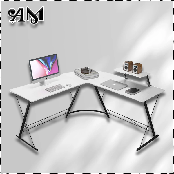 A&M COD L-Shaped Corner Desk Computer Gaming Desk PC Table Study table ...