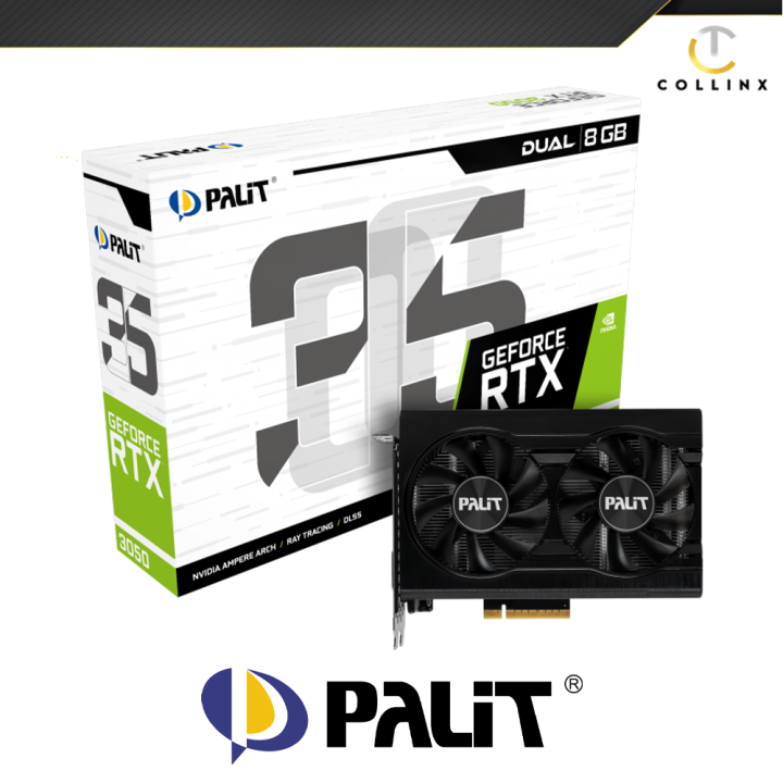 PALIT RTX3050 DUAL 8GB GDDR6 128BIT DVI+HDMI+DP [RGB] [LHR] Graphics ...