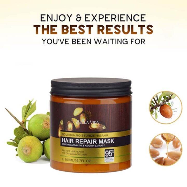 Hair Repair Mask Contains Argan Oil & Keratin Extract | Lazada PH