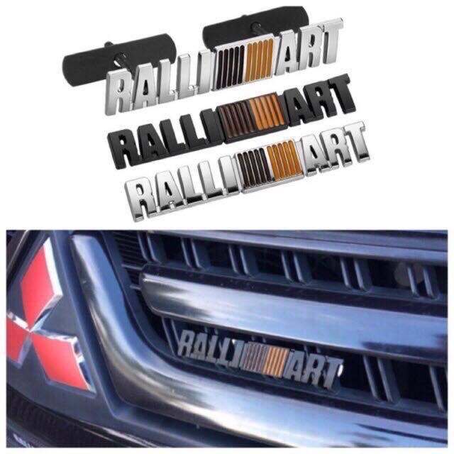 1pcs Black Car 3D Badge Front Grille Emblem RALLIART Logo P5411 | Lazada PH