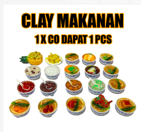 SRK14 Handmade CLAY Miniatur Makanan | Lazada Indonesia