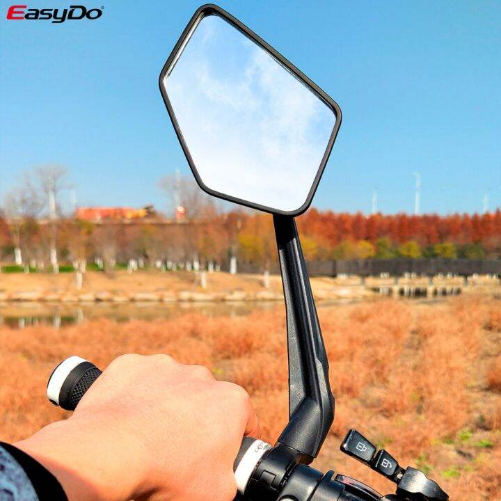 Easydo Bicycle Rear View Mirror Wide-Range Adjustable Angles MTB Mirror ...