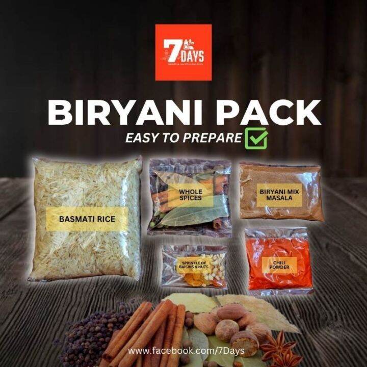 zj504ytej146 Biryani Rice pack complete ingredients Basmati Rice 1000 ...