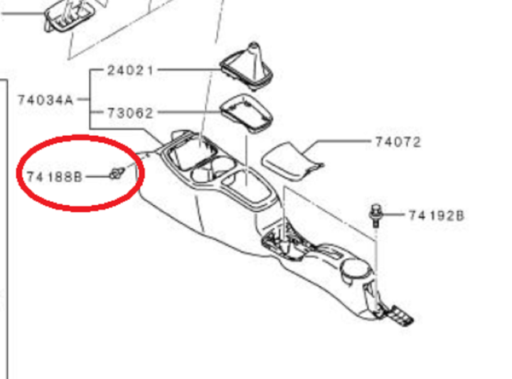 กิ๊บล็อคข้างโคนโซนกลาง Mitsubishi มิตซู แท้ เบิกศูนย์ รหัส MR975477XA ...