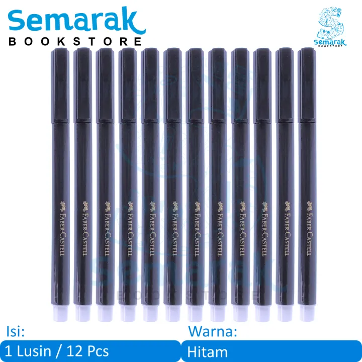Faber Castell Marking Pen Spidol Kecil - Hitam [1 Lusin / 12 Pcs ...