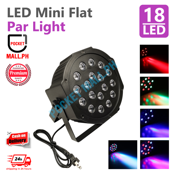 18 LED Mini LED Flat Par Light Christmas RGB Stage lights DJ DISCO ...