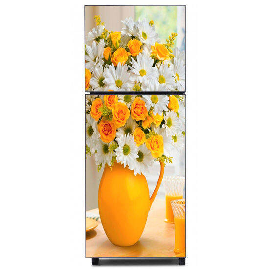 STICKER KULKAS 2 PINTU MOTIF BUNGA KUNING | Lazada Indonesia