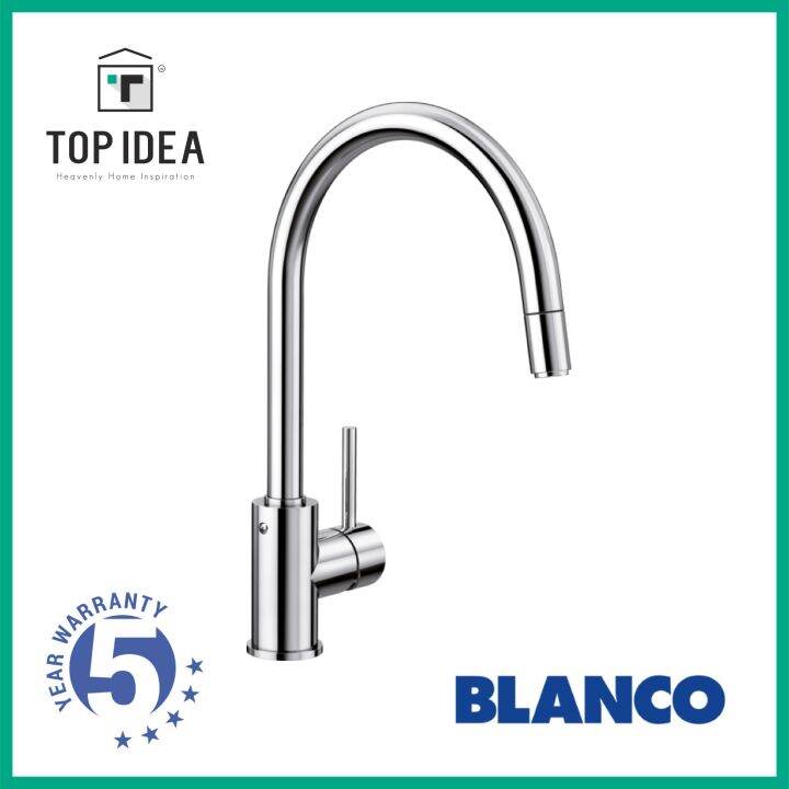 BLANCO MIDA-S XL Sink Mixer | Pull Down Spray | Galvanic Chrome | Brass ...