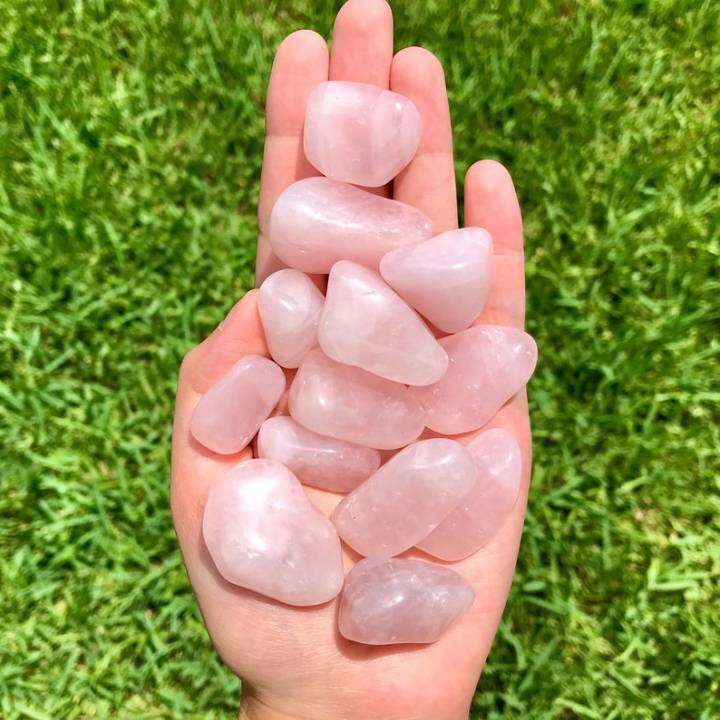 Rose Quartz Tumbled Stones | Tumbled Rose Quartz Crystal | Rose Quartz Crystal | Rose Quartz ...