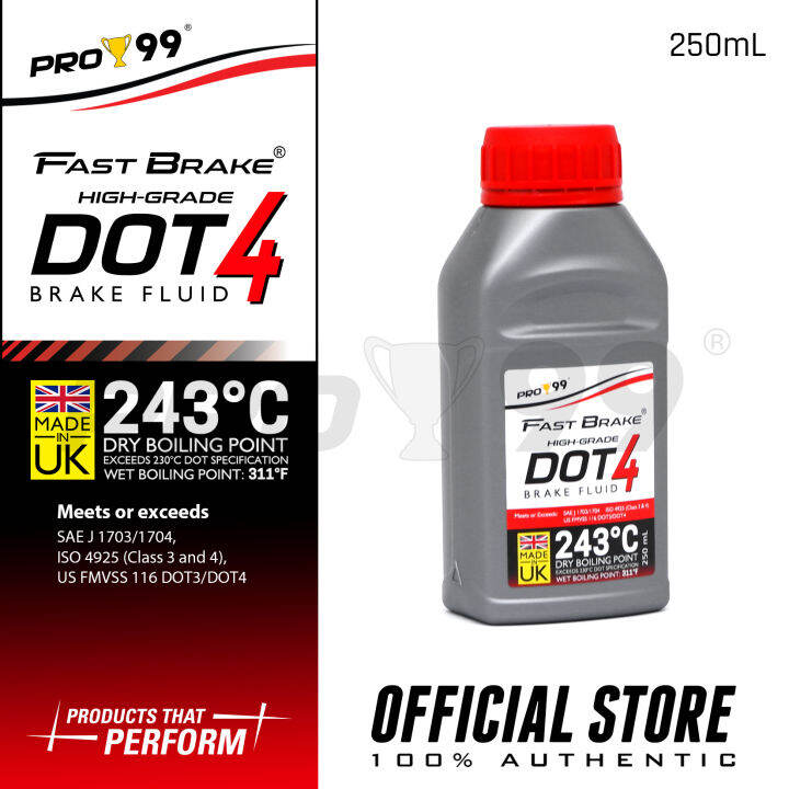PRO-99 FastBrake High-Grade DOT 4 Car Brake Fluid 250ml Pro99 PN#PBF4 ...