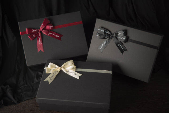 rectangle black color gift box set, gift packaging box Valentine's ...