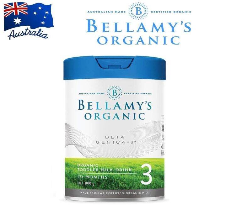 Bellamy's Organic Beta Genica-8 Step 3 Toddler Milk Drink 800g (12-24 ...