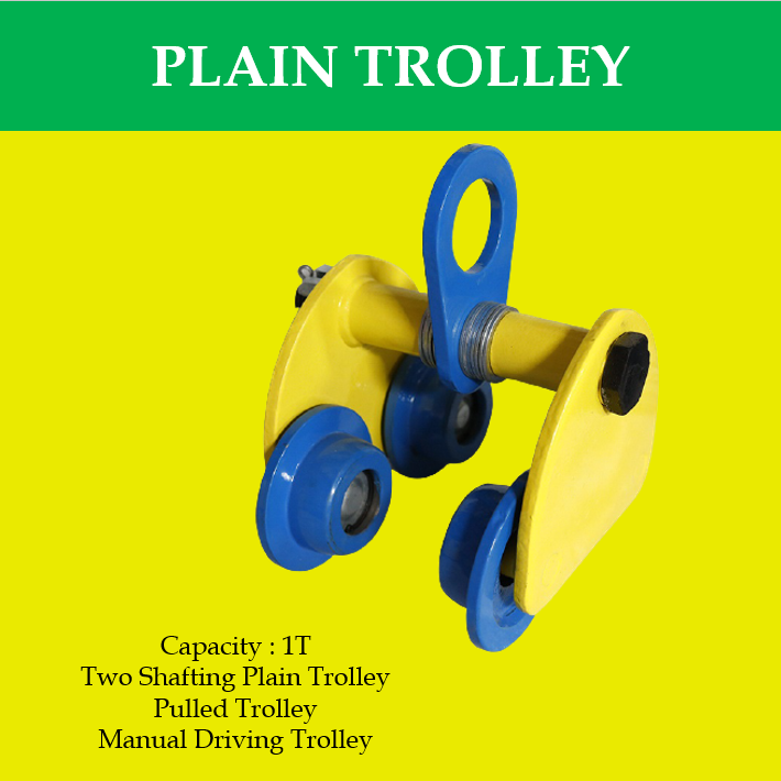 MAGO 1T 2T One/Two Shafting Plain Trolley Pulled TrolleyManual Driving ...