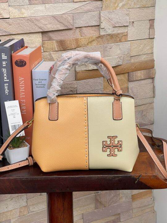 กระเป๋าถือ ใบจิ๋ว Tory burch leather mc-graw mini satchel | Lazada.co.th
