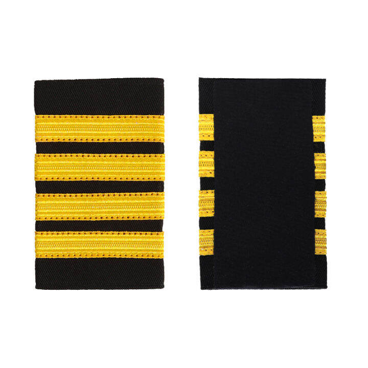 Captain Shoulder Boards Mark Bar Men Pilot Epaulettes Airline for Pilot ...