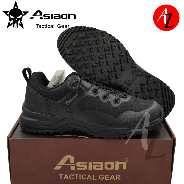 ASIAON 988 Tactical Boots Waterproof Hiking Training Shoes (BLACK ...