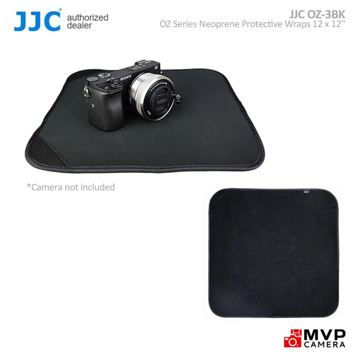 JJC OZ-3BK Neoprene Black Square Protective Wraps 12 X 12' For Cameras ...