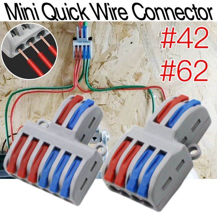 42/62 Mini Quick Wire Connector Universal Wire and Cable Connector Push ...
