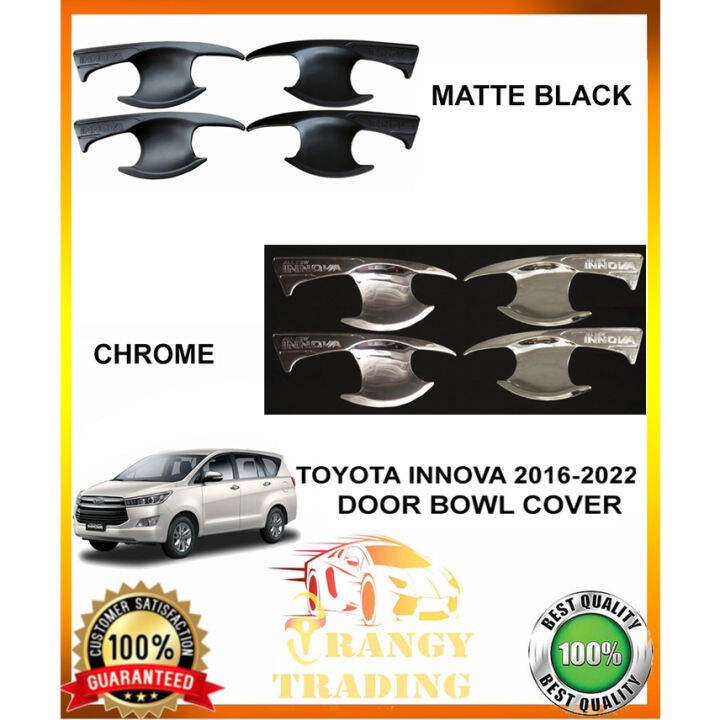 Toyota Innova 2016 to 2023 Door bowl cover MATTE BLACK / CHROME 2017 ...