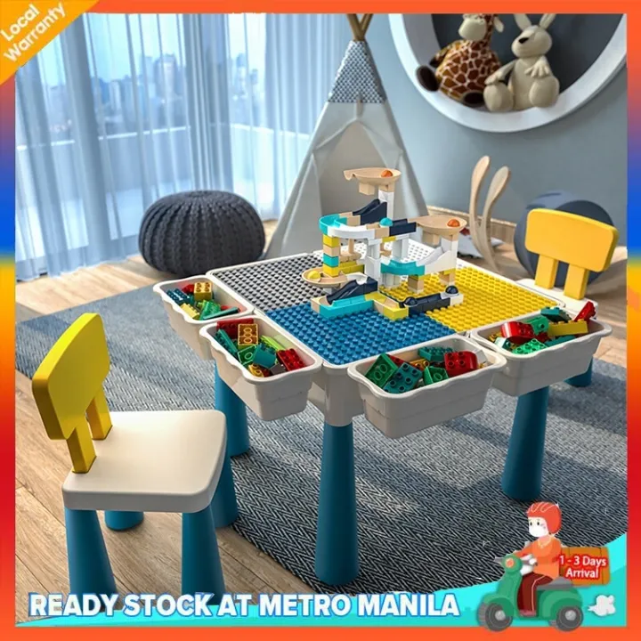 LL toy store Kidsland Building Blocks Table with Chair and Storage Lego ...